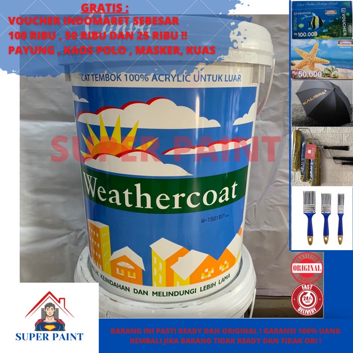 Jual Cat Tembok Luar Mowilex Weathercoat 1501 Putih Warna Lainya 20l