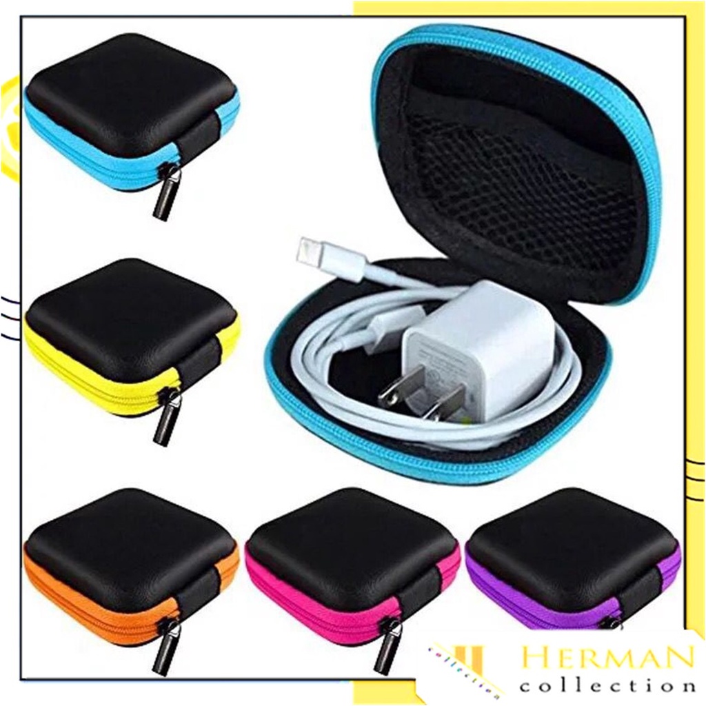 Jual HC Dompet Headset & Koin Petak Pouch Penyimpanan Charger Mini Case ...
