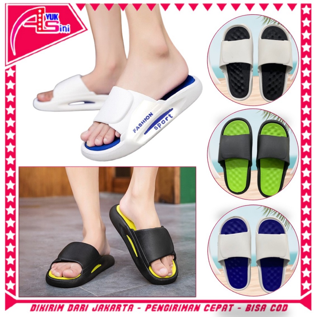 Jual AS Sandal Slop Fashion Sport Unisex EVA Fashion Sport 6729 Sendal ...