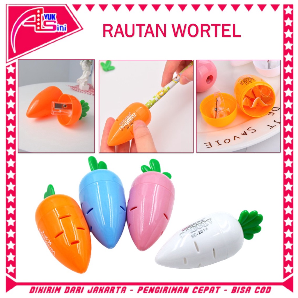 Jual AS Peraut Pensil Motif Wortel Rautan Pensil Karakter Tikus Lucu ...