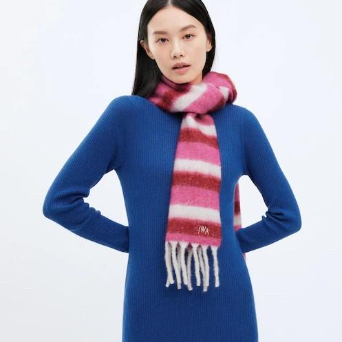 Jual UNIQLO JWA JW ANDERSON CHUNKY STOLE SYAL WINTER TEBAL WANITA PINK ...