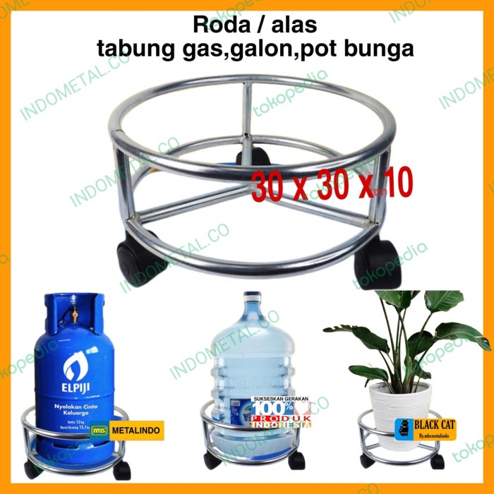 Jual Promo Alas Tabung Gas 12 Kg Roda Rak Tabung Gas Rak Galon Rak Pot ...