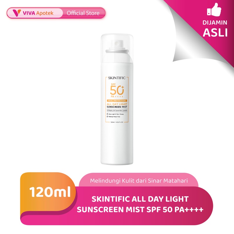 Jual Skintific All Day Light Sunscreen Mist SPF 50 PA++++ (120 ml) | Shopee Indonesia