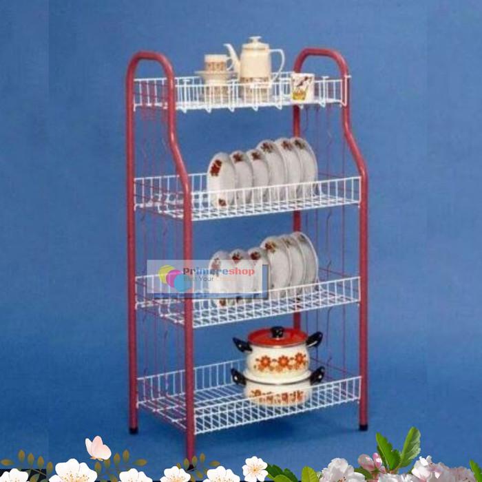 Jual TERLARIZZZ RAK PIRING WASTAFEL STAINLESS 4 SUSUN JUMBO / RAK CUCI ...