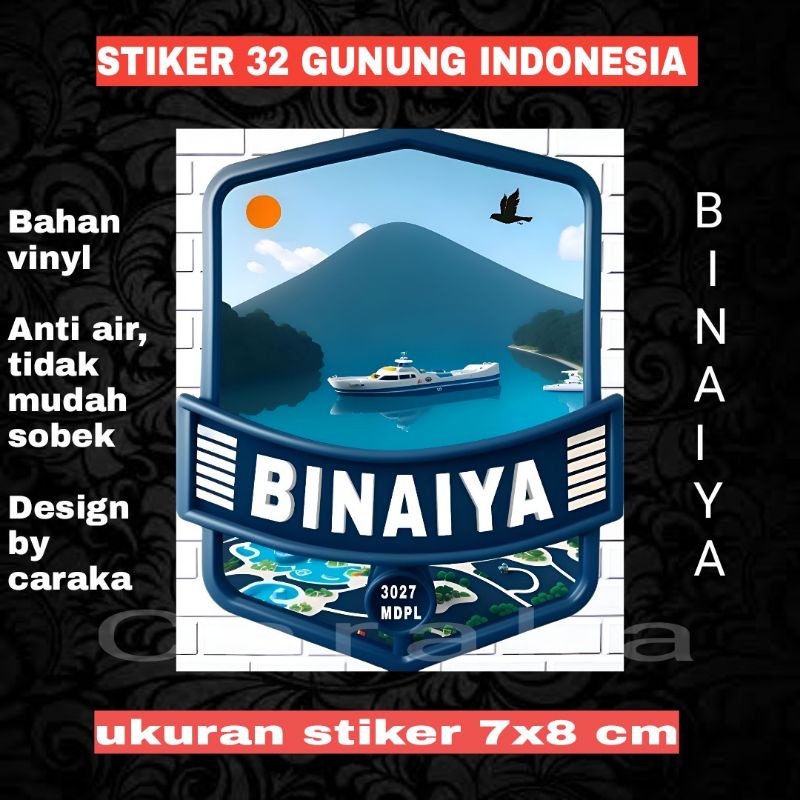 Jual Stiker gunung kerinci leuser dempo marapi tanggamus sticker gunung ...