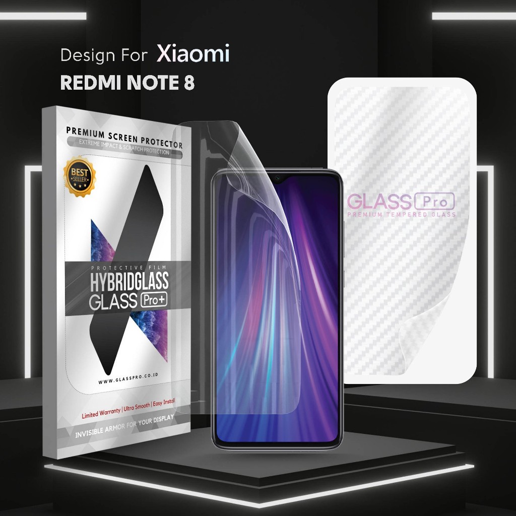 Jual Hybrid Glass Premium Anti Gores Hydrogel Xiaomi Redmi Note 8 Full ...
