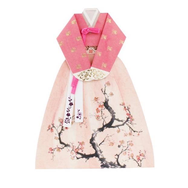 Jual Viral kartu hanbok cat air bunga prem korea Hanbok Tradisional ...