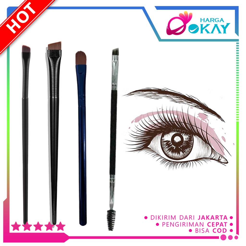 Jual HO Kuas Alis 2 IN 1 Double Eyebrow Brush Dengan Sikat Bulu Mata ...