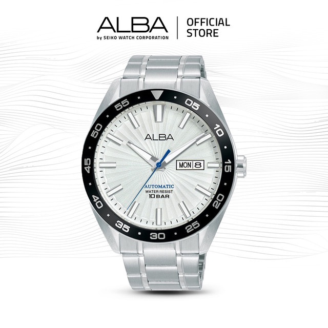 Jual Alba Jam Tangan Pria A3B011 / A3B011X1 Automatic White Pattern ...