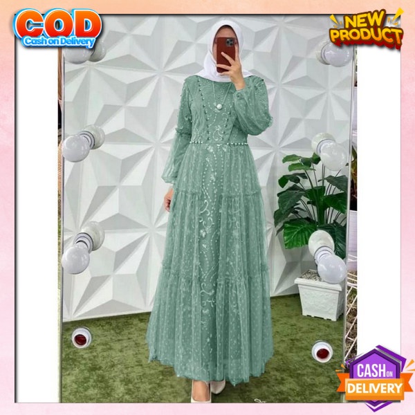 Jual Bestseller Cwek Pakaian Masa Kini Dres Dreas Ghams Fashion Mewah ...