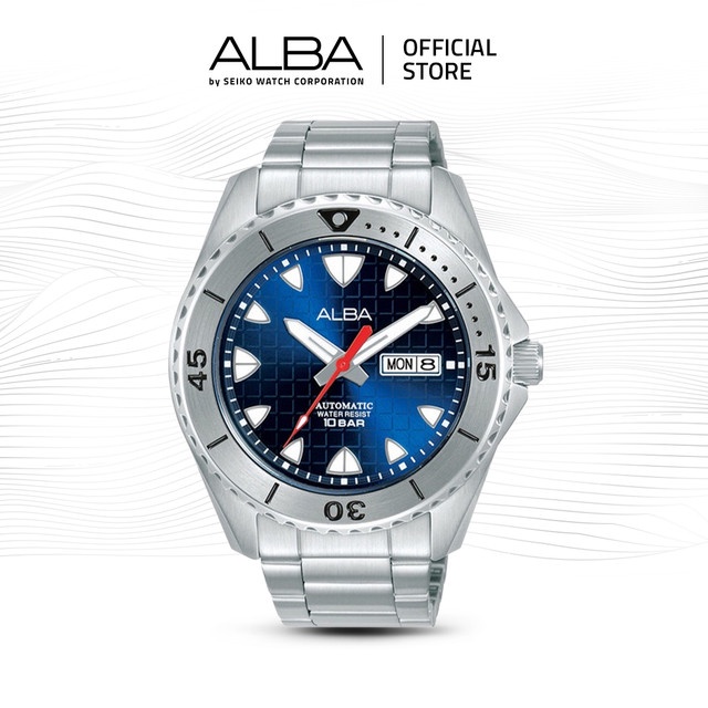 Jual Alba Mechanical Jam Tangan Pria AL4579 / AL4579X1 Automatic Blue ...