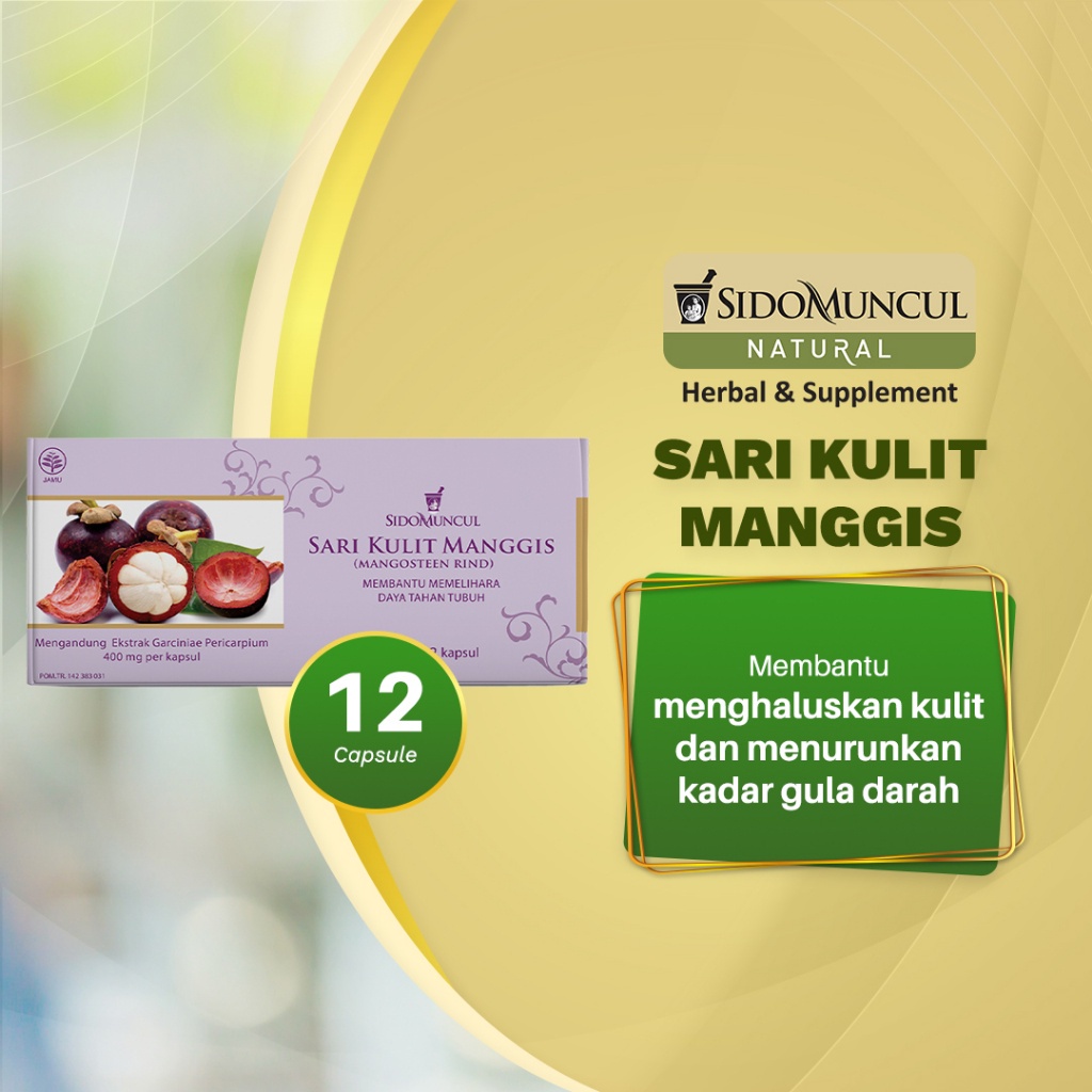Jual Sido Muncul Natural Sari Kulit Manggis Strip 12 Kapsul ...