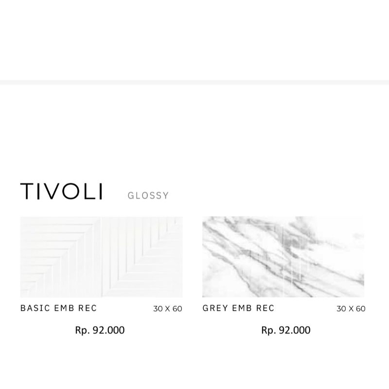 Jual Keramik Glossy Motif Marbel Putih Abu Tivoli Basic Emb & Grey Emb ...