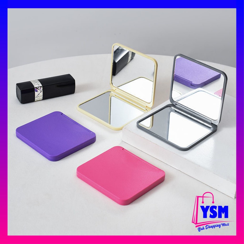 Jual YSM Cermin Lipat 2 Sisi Persegi Polos Kaca Make Up Lipat Traveling ...