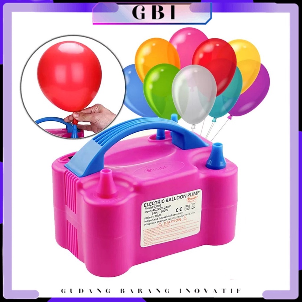 Jual GBI Pompa Balon Elektrik Listrik 2 Lubang Electric Balloon Pump ...