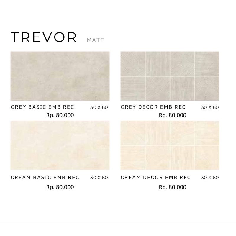 Jual Keramik Matt Trevor Grey & Cream Basic l/Grey & Cream Decor Ukuran ...
