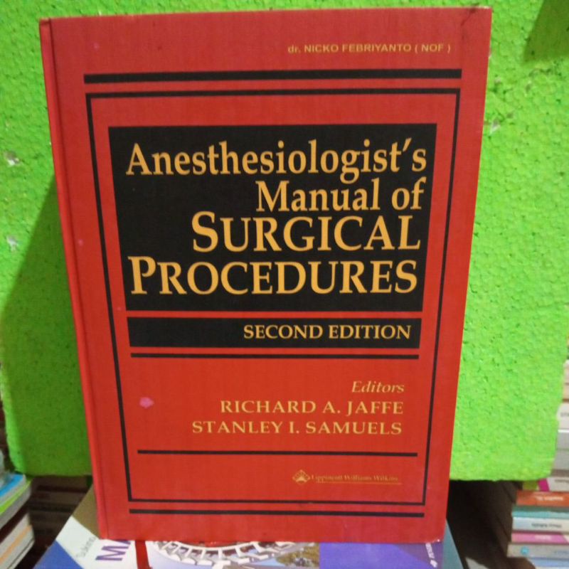 Jual Anesthesiologist's Manual of SURGICAL PROCEDURES ( Hacd cover ...
