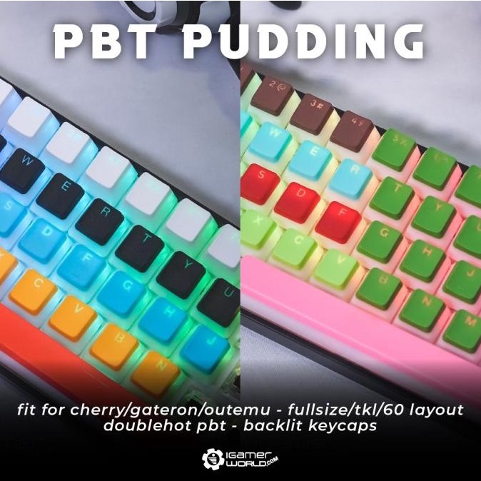 Jual Keycaps Pudding 108 PBT for Mechanical Keyboard | Shopee Indonesia