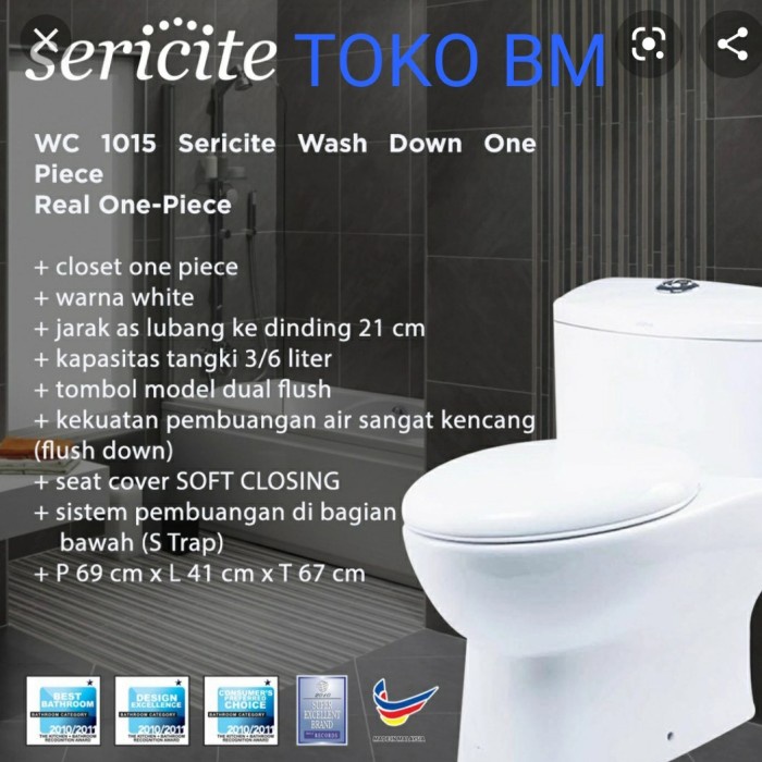 Jual closet duduk sericite model kodok type 1015/one piece/exclusive ...