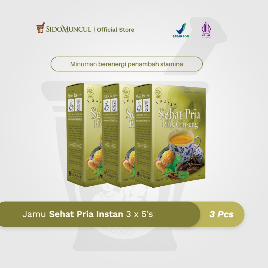 Jual Jamu Sehat Pria Instan 3x5's - Menjaga Daya Tahan Tubuh | Shopee ...