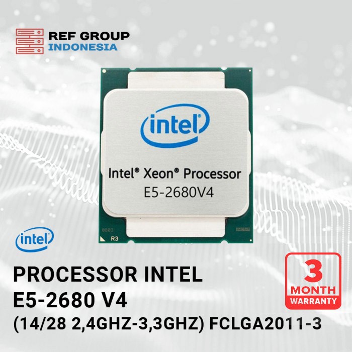 Jual E5-2680v4 Processor Intel CPU E5-2680 v4 (14/28 2,4GHz-3,3GHz) SR2N7 | Shopee Indonesia