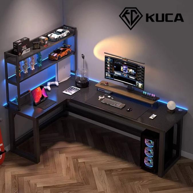 Jual KUCA Meja Gaming Karbon Serat Meja Gaming Meja Komputer Minimalis ...