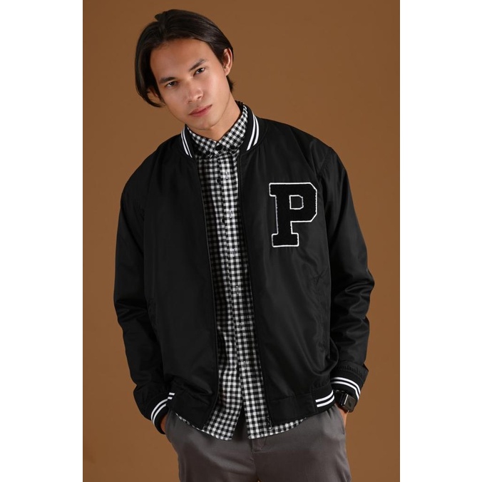 Jual JAKET PREPP STUDIO PREPPIES BOMBER JACKET BLACK | Shopee Indonesia
