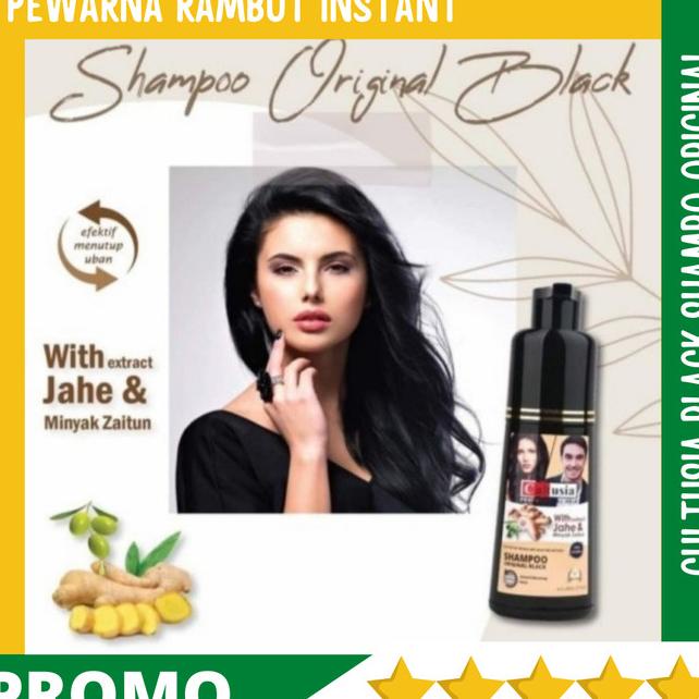 Jual Shampoo Original Black Cultusia 160 ml Instant Pewarna Rambut ...