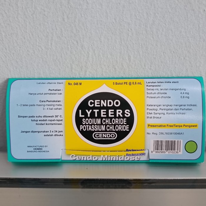 Jual CENDO LYTEERS MINIDOSE 0.6 ML | Shopee Indonesia