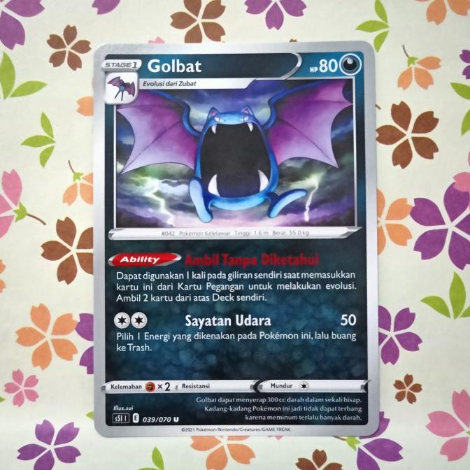 Jual golbat U s5I | 039/070 pokemon tcg indonesia set 8 | Shopee Indonesia