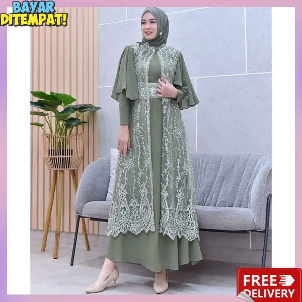 Jual Gamis Wanita Syar'I Dress Gamia Elegan Maxi Trend Gamis Lbaran Games Idul Fitri Gmis Ibu ...