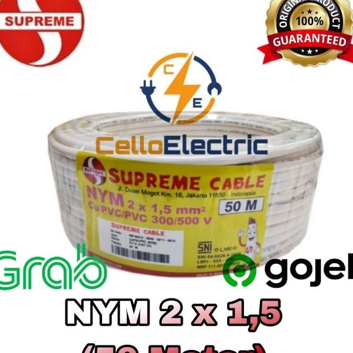 Jual Kabel Supreme 2X1,5 Nym 1 Roll 50 M - Kabel Listrik Supreme 2X1.5 Nym | Shopee Indonesia