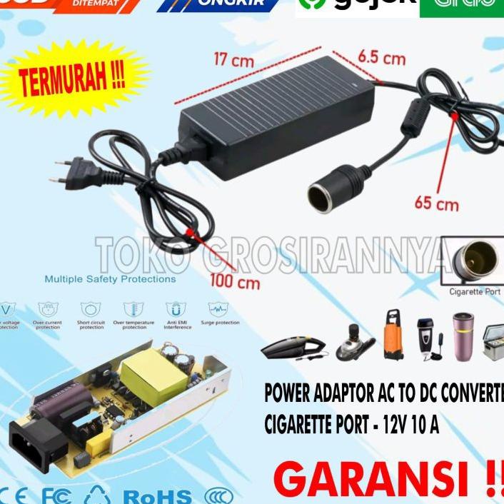 Jual Adaptor Ac Dc 12V 5-10A 60Watt Lighter Converter Port Multifungsi | Shopee Indonesia
