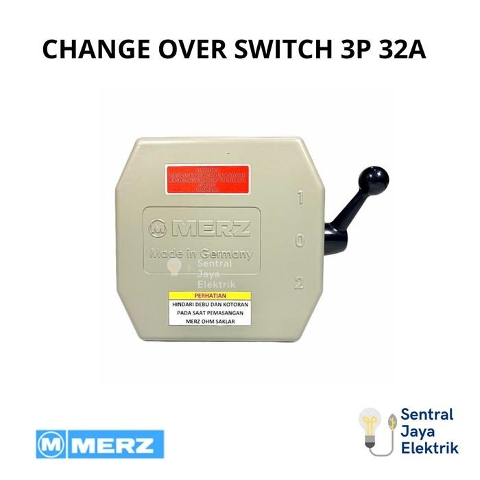 Jual COS / CHANGE OVER SWITCH / OHM SAKLAR 3 POLE 32A MERZ GZ 3P 32A ...