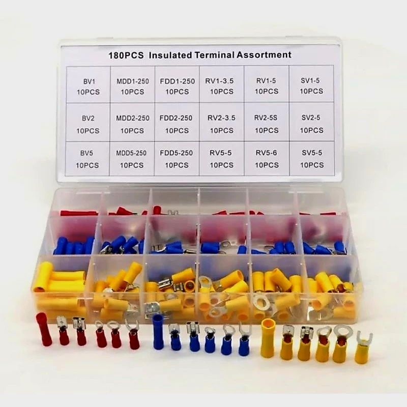 Jual Terminal Insulated Sambungan Kabel Konektor isi 180 pcs | Shopee ...