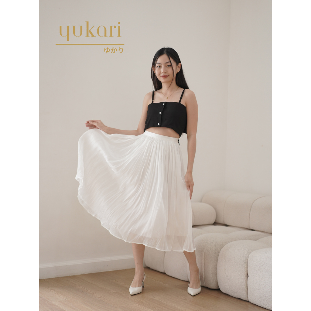 Jual [YUKARI.IDN] 아리아나 ARIANA SKIRT | Rok Plisket Shimmer Glossy ...