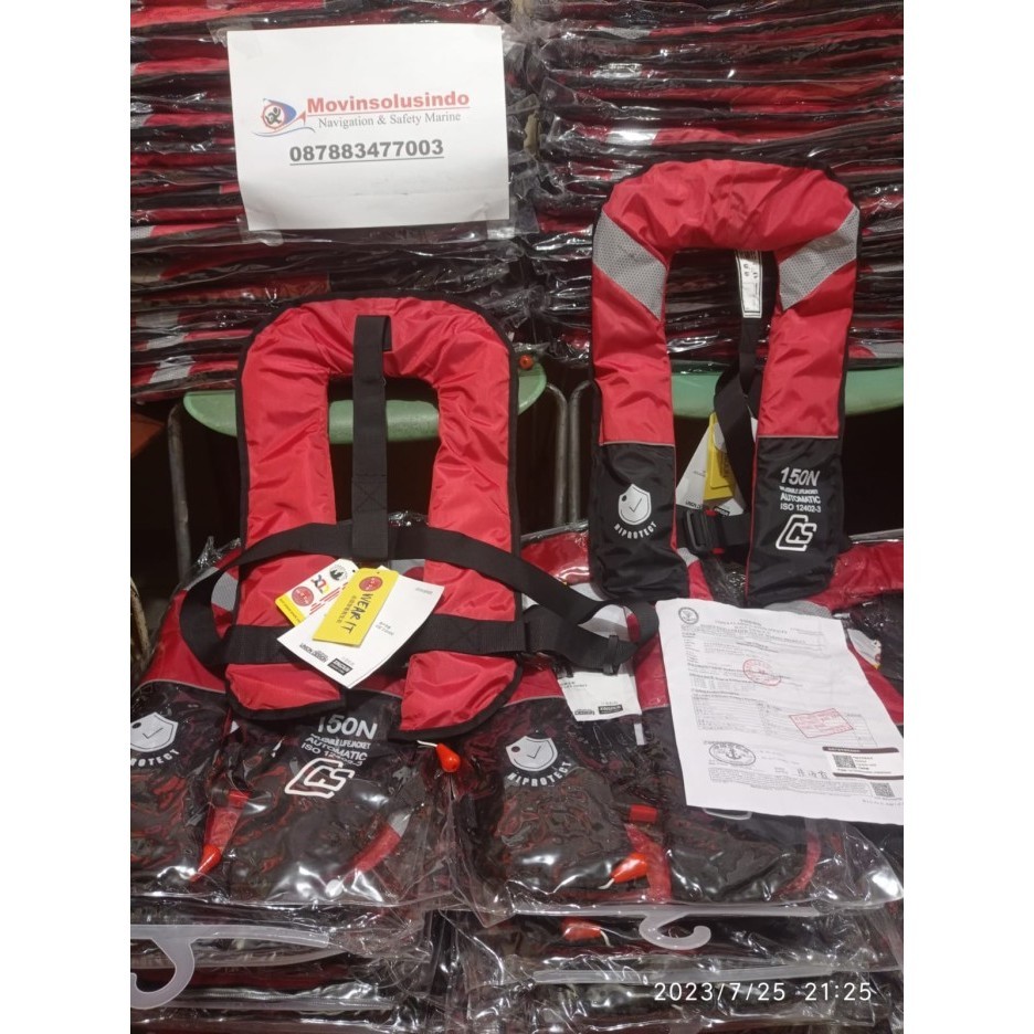Jual Baru Inflatable Life Jacket Automatic Iso 12402-3 Merk Hiprotect ...