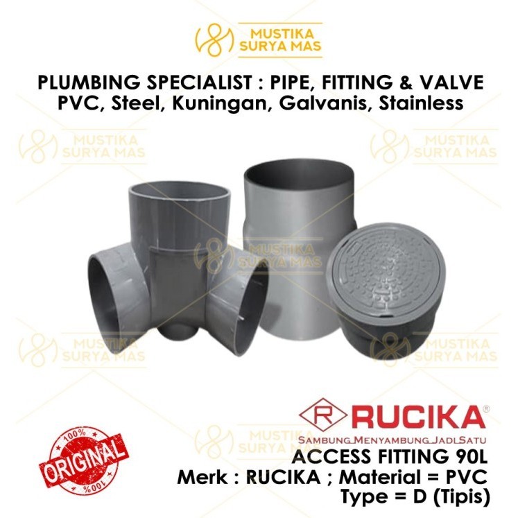 Jual Ready Access Fitting Pvc 90L 4X6 D Rucika Limited | Shopee Indonesia