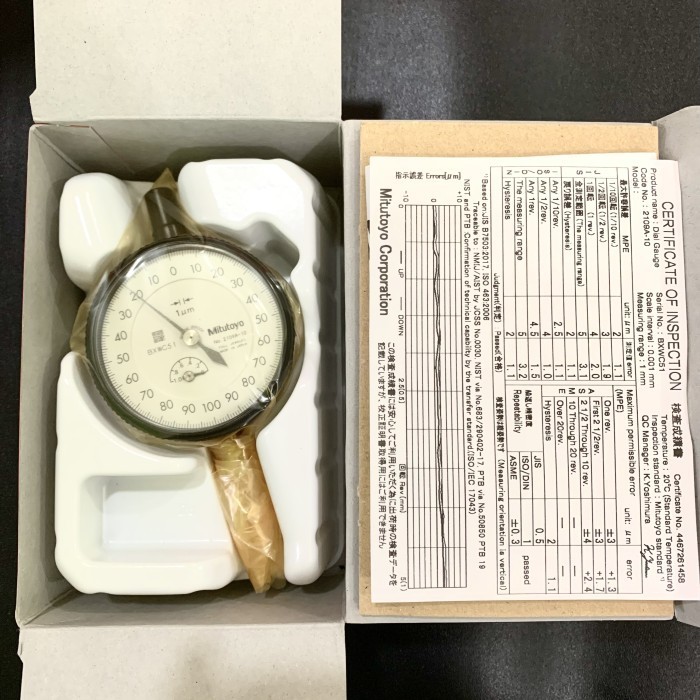 Jual Ready Dial Indicator 0.001 Mitutoyo Original Baru Seri 2109A-10 ...