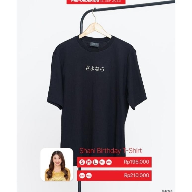 Jual (Kode. Y945X) Kaos JKT48 Birthday T-Shirt Shani Indira 2023 - Hitam | Shopee Indonesia