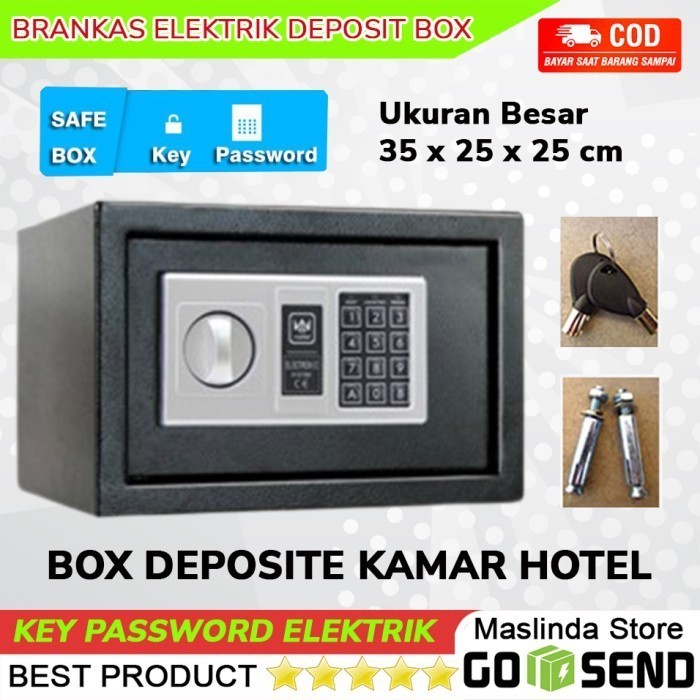 Jual Brankas Besi Mini Elektrik Password Safe Deposit Box Kotak ...