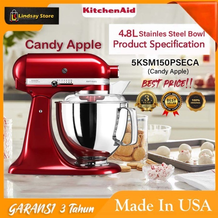 Jual KitchenAid Artisan Stand Mixer 4.8 Candy Apple 5KSM175PSECA ...