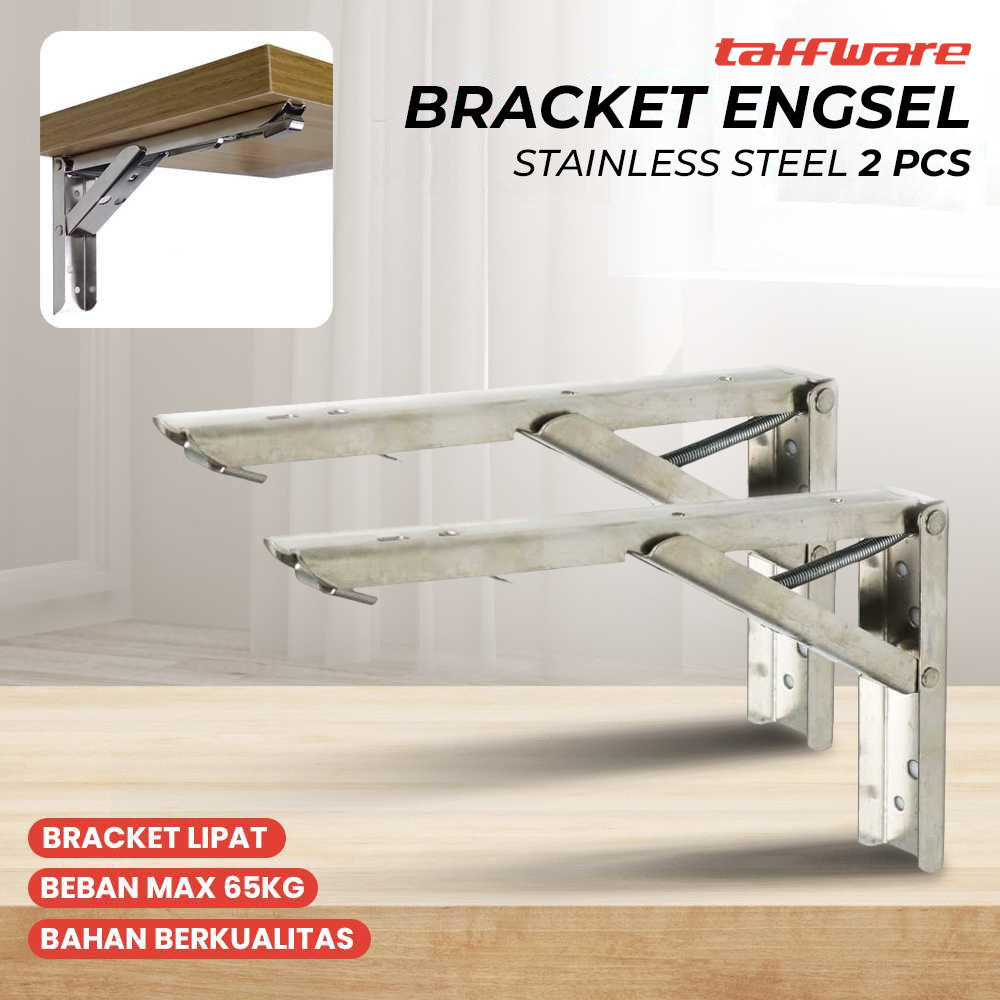 Jual Bracket Engsel Stainless Steel 65kg 10 Inch 2 PCS / Siku Engsel ...