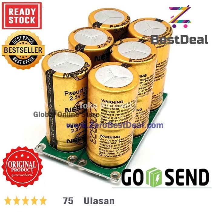 Jual [Baru] Super Kapasitor 12V 300F Korea Original Capacitor Bank ...