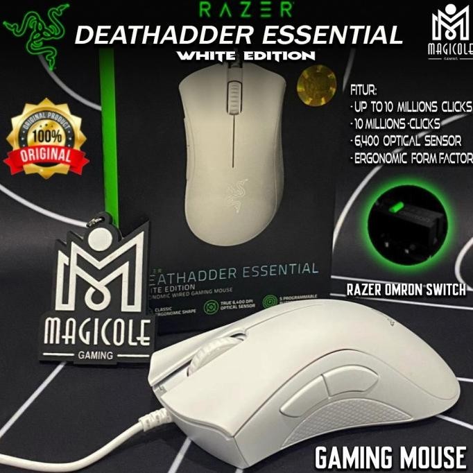 Jual Razer DeathAdder Essential White Edition Gaming Mouse | Shopee ...