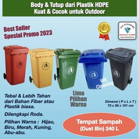Jual Tempat Sampah Plastik KLEEN 240 L ( Plastic Dust Bin Sulo ) | Shopee Indonesia