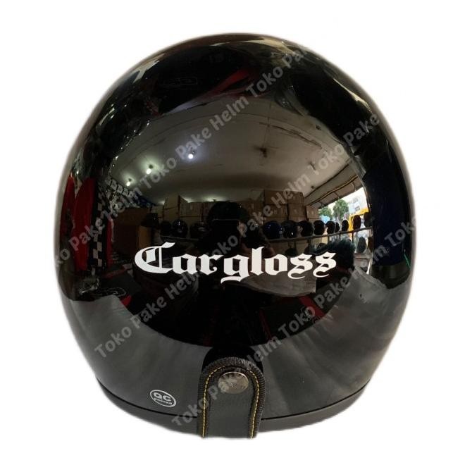 Jual Helm Cargloss Cf Retro Army Deep Black Hitam Glossy Carglos Half ...