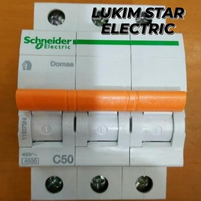 Jual MCB DOMAE Schneider 40A/50A/63A 3 Phase 3p 3phase mcb Schneider ...