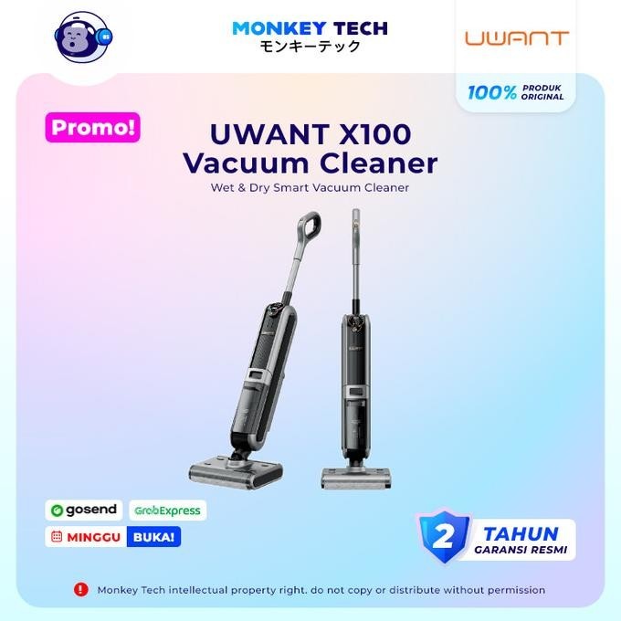 Jual Uwant X100 Wet & Dry Smart Vacuum Cleaner Cordless Self Cleaning X ...