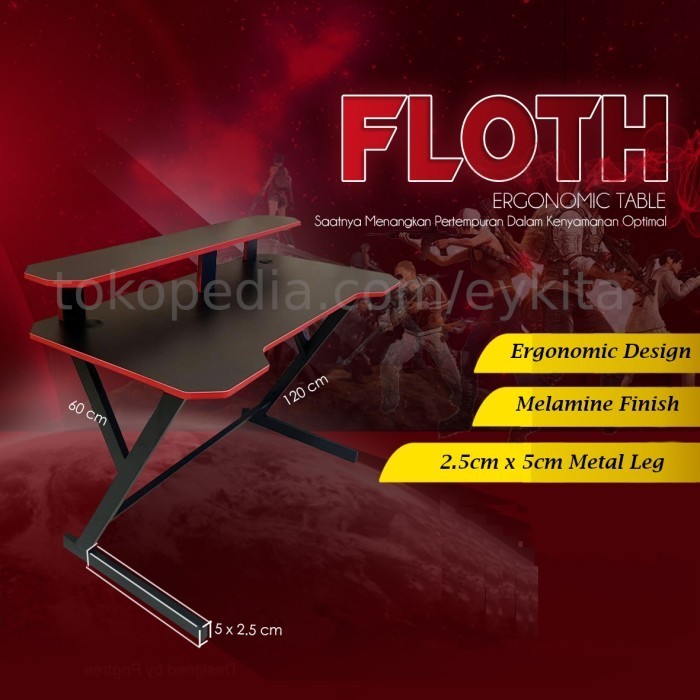 Jual Meja Gaming, Meja Komputer Floth Fl-120(Dalam Kota/Kurir Toko ...